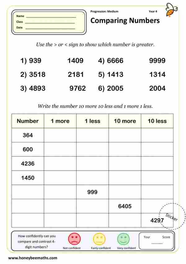 Year 4 Place Value Worksheets | Printable PDFs | Honey Bee Maths